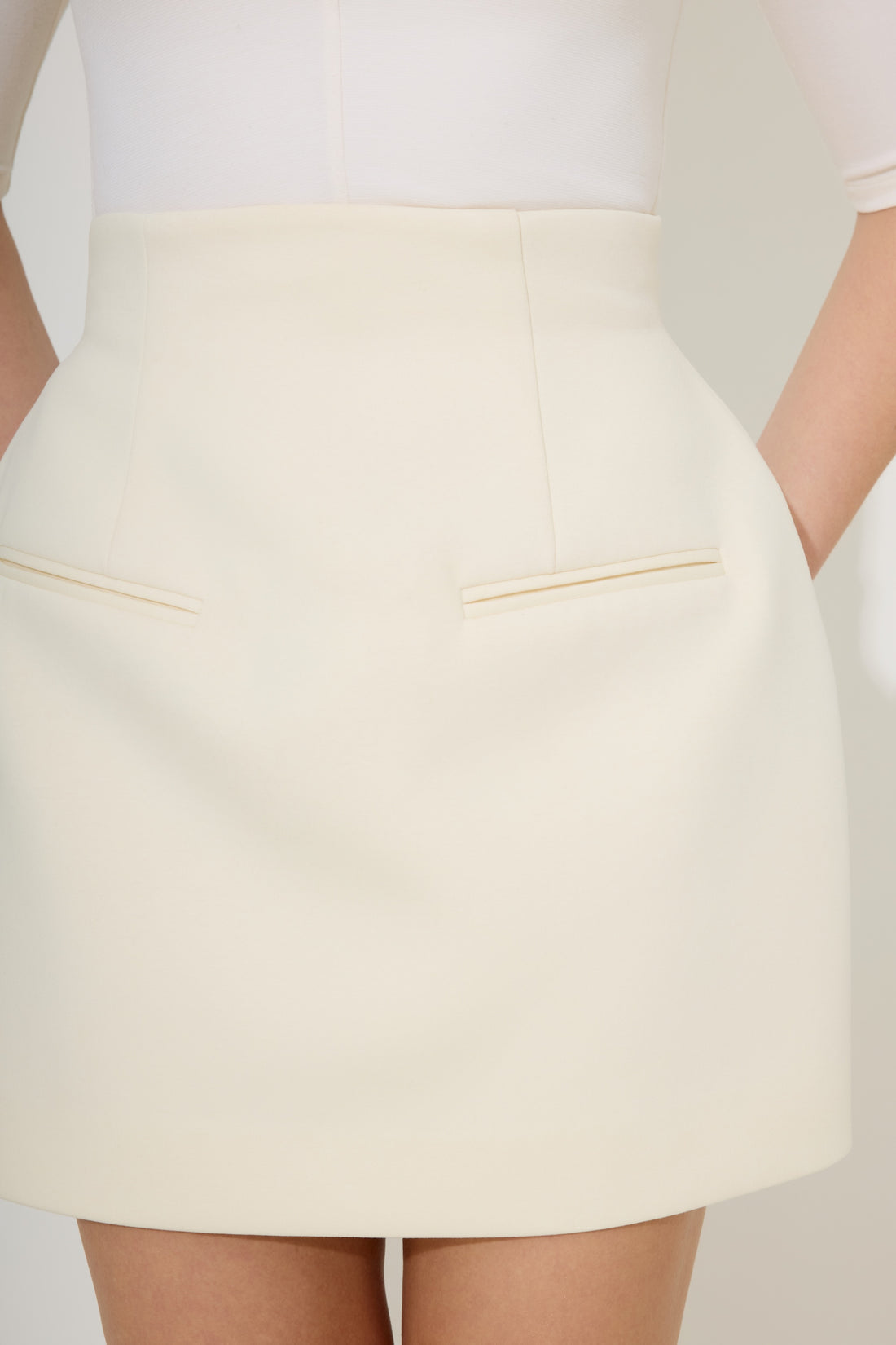 Cotton Mix Structured Skirt – Odd Muse